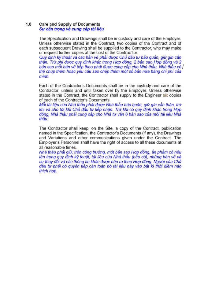 Do the translation construction documents from english into vietnamese ...