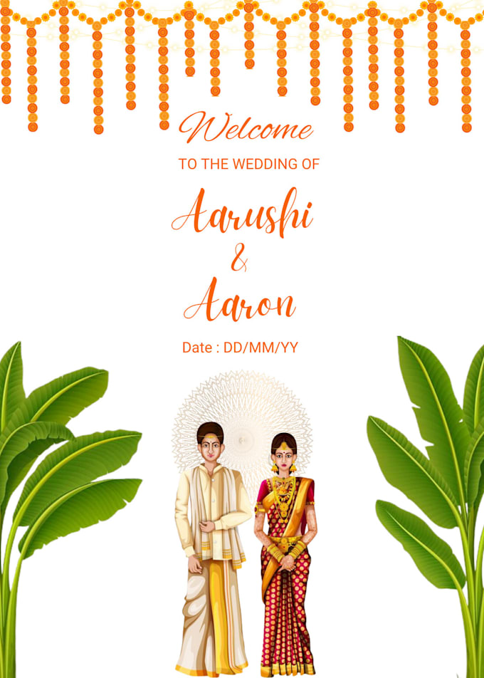 Design wedding invitation cards and wedding signage boards by ...