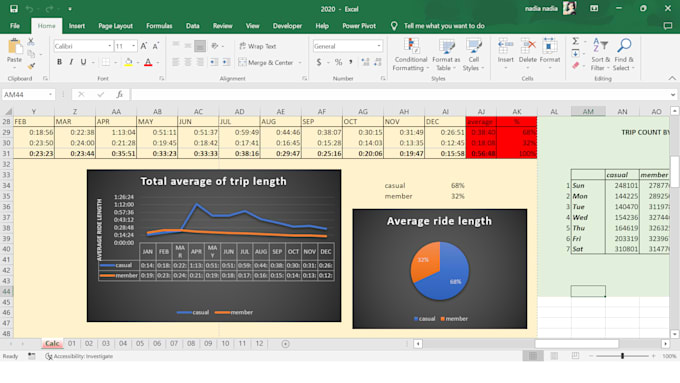 Work on your excel projects by Ouerdianenadia | Fiverr