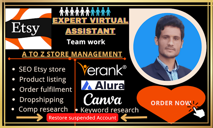 Create an etsy shop, etsy product etsy listing etsy promotion etsy seo ...