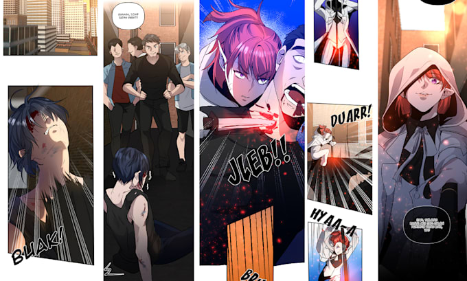 Draw professional webtoon or webcomic pages for you by Shevianss | Fiverr