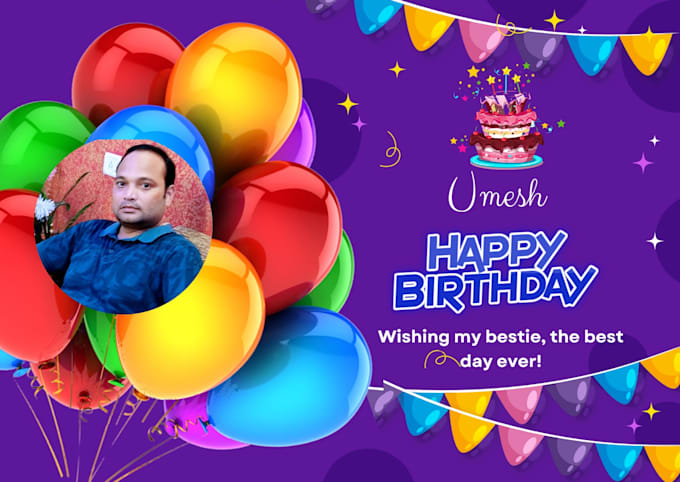 Design custom happy birthday card or any type of cards by Umeshstudio ...