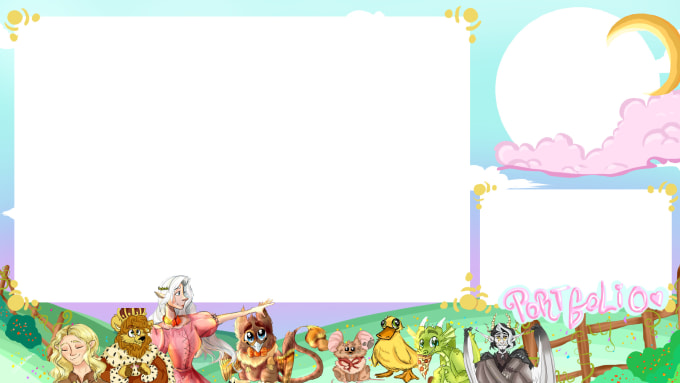 Create a digital border asset for streaming by Artofmisswillow | Fiverr