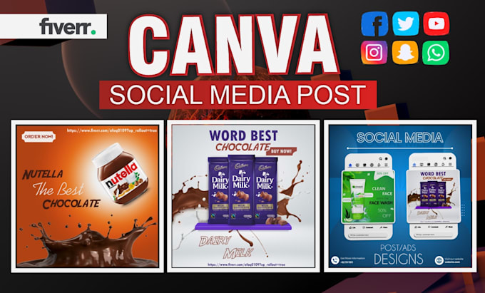 Facebook post design canva by Afaq0109 | Fiverr