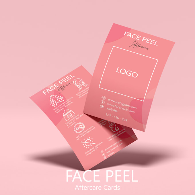 Design esthetician aftercare cards with your logo by Kvycreatives | Fiverr