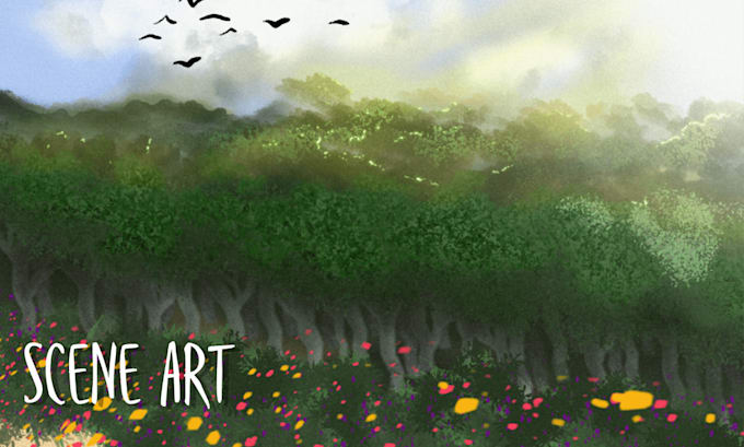 Illustrate a scene for your next project by Yellowocher | Fiverr