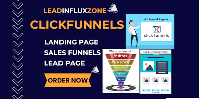 Expertly setup highly converting clickfunnels landing page sales funnel by Leadinfluxzone | Fiverr