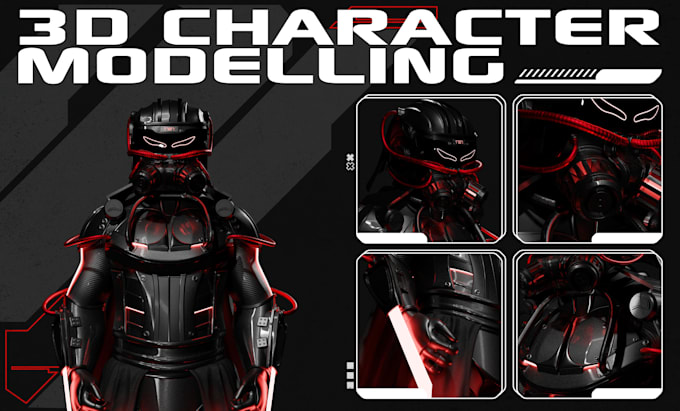 Design 3d model character with blender texturing hardsurface sculpt game asset by Desayncraft ...