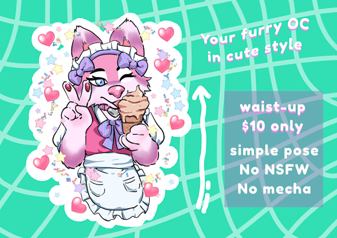 Draw your furry oc in cute style by Tamagoegg | Fiverr