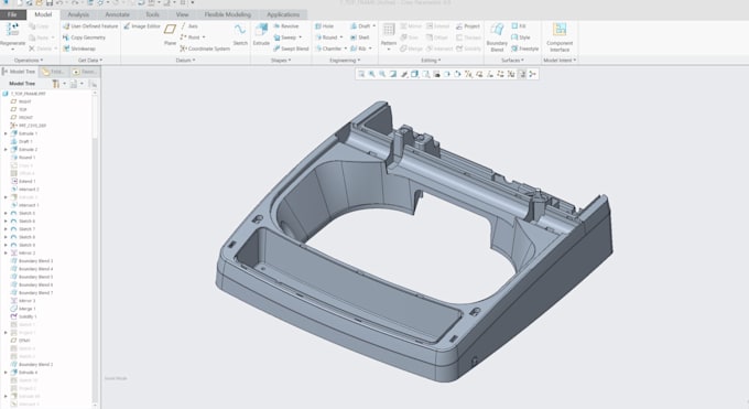 Do 3d cad models and 2d drawings using creo parametric by ...