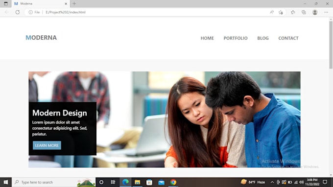 Design html css bootstrap responsive website by Shawrinislam | Fiverr