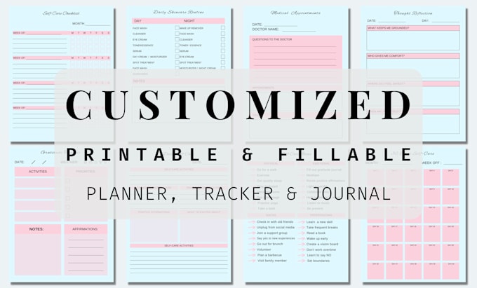 Design custom, printable planner, tracker, and journal by Sanaullah841 ...