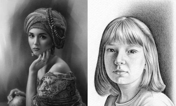 Draw clearly pencil portraits from your photo by Holandpott | Fiverr
