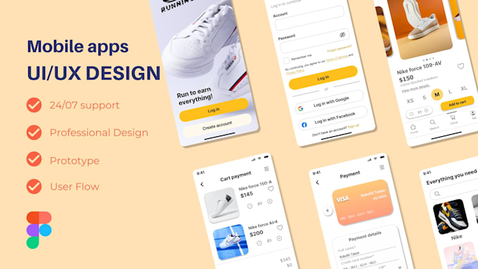Design ui ux in figma for your mobile apps by Ngquynhvannn | Fiverr