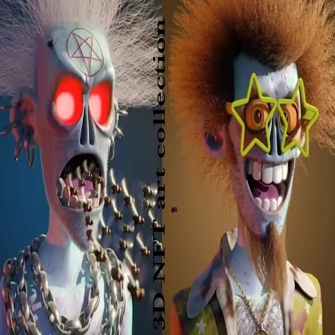 2d nft art 3d nft art 1k 5k 10k 15k collection 3d nft nft realistic by ...