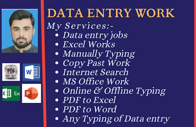 Do data entry, ms word, google sheet, pdf conversion, survey by Loyalkhan7 | Fiverr