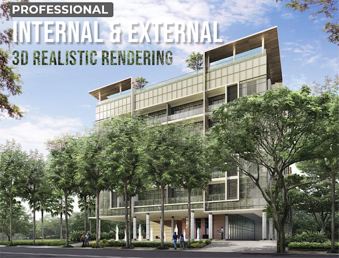Do realistic 3d rendering internal external and landscaping by ...