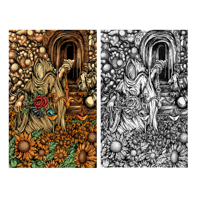 gothic drawing design