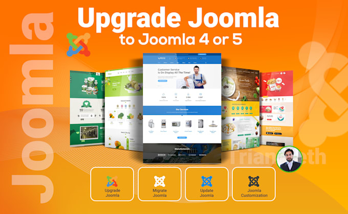 Upgrade migrate update redesign joomla site to joomla 4 joomla 5 or wordpress by Triangleth | Fiverr