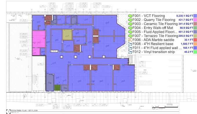 Do quantity takeoff for flooring, ceiling, paint and millwork by Ca ...