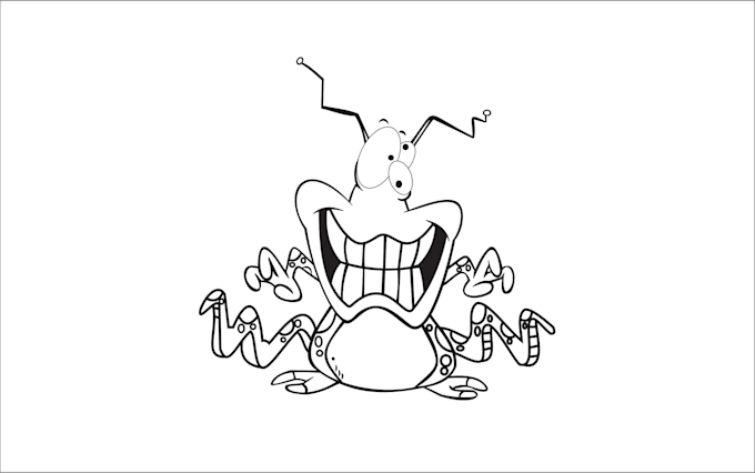 Draw simple funny black and white cartoon line art by Zainabhussai876 ...