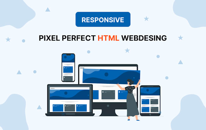 Do website design with html css and create a website design by ...