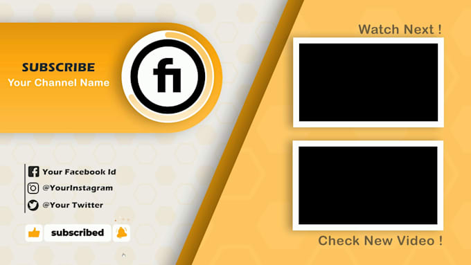 Create youtube outro endscreen, subscribe animation button by Umairali446 | Fiverr