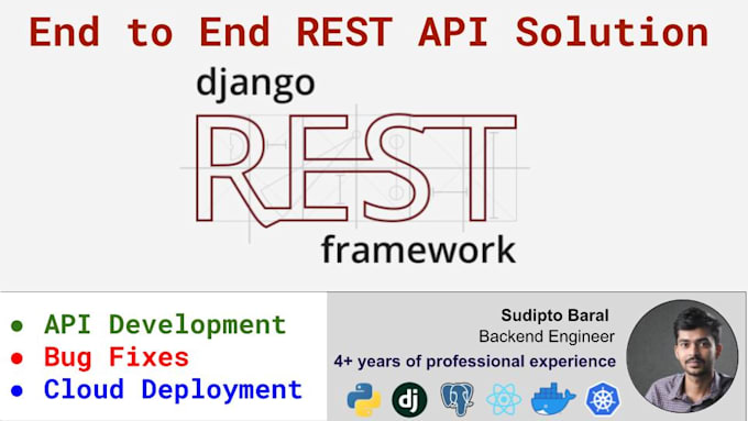 Develop api using django rest framework by Sudiptob2 | Fiverr Develop api using django rest framework by Sudiptob2 | Fiverr