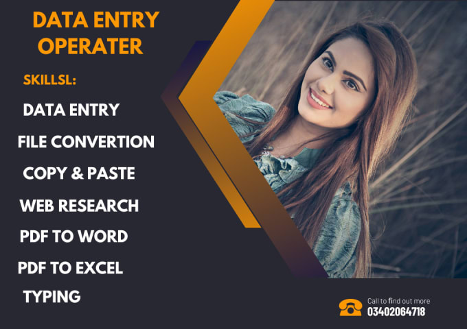Do your data entry operator and web research by Farich180 | Fiverr