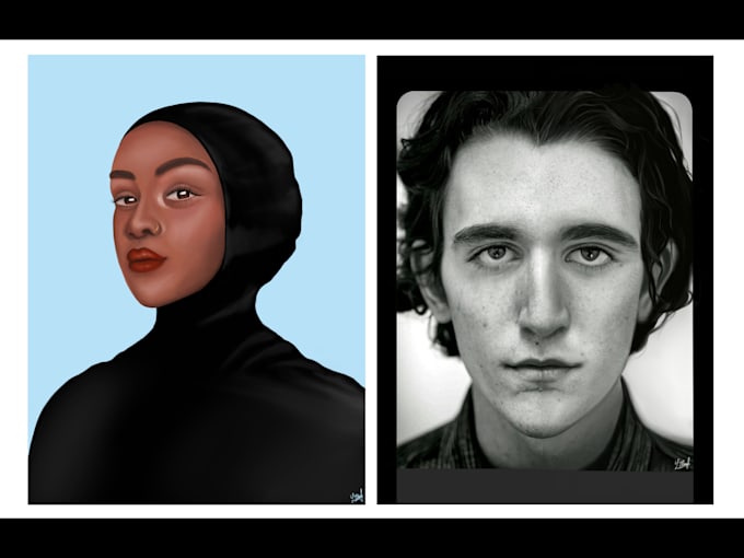 Create realistic digital portraits and illustrations by Luisa_honnef ...