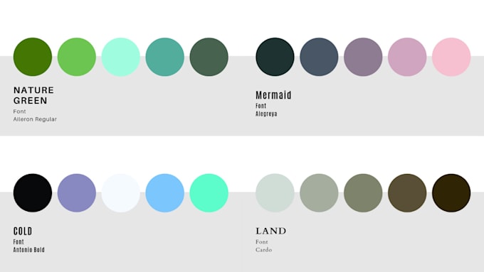 Design personalized color pallet and suggest fonts by Anaxarts | Fiverr