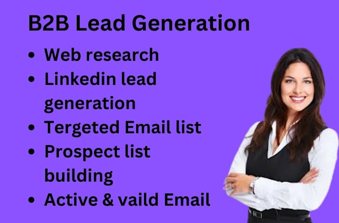 Do b2b lead generation and targeted list collection by Monmizan | Fiverr