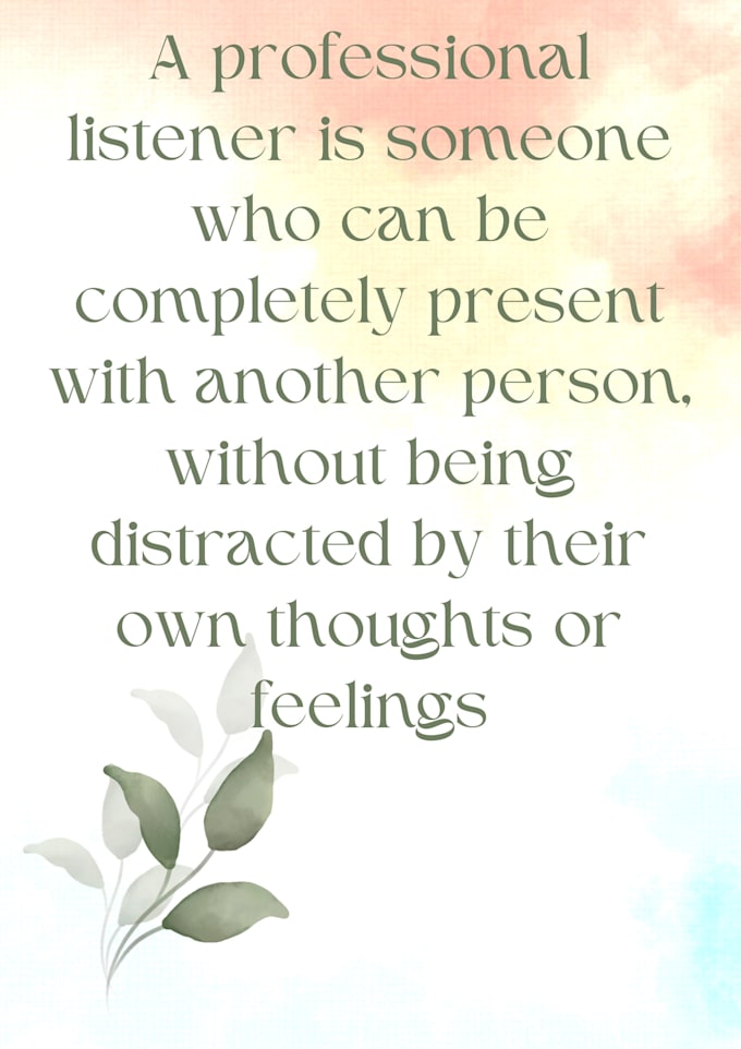 Listen you as a professional listener for emotional support by Feroz075 ...