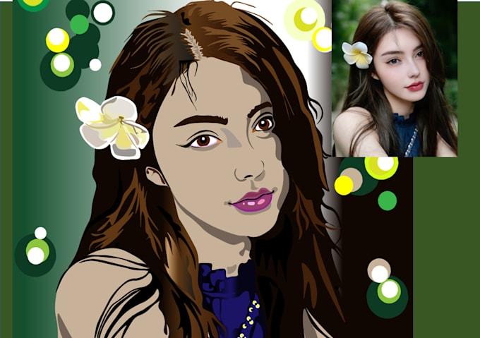 Draw a realistic customized vector portrait from your photo by ...