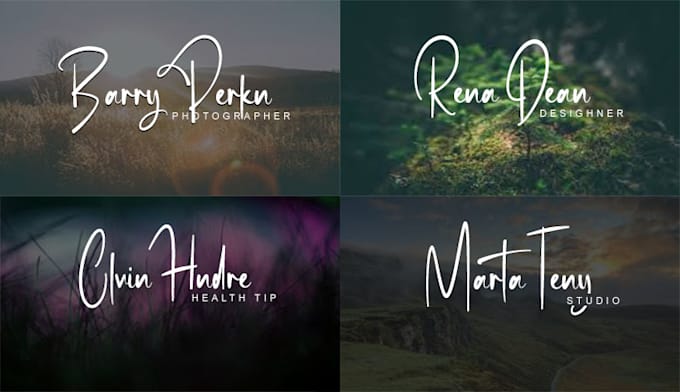 Design scripted handwritten, professional signature logo by ...