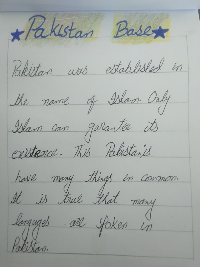 Write anything in my unique handwriting by Sanaejaz676 | Fiverr