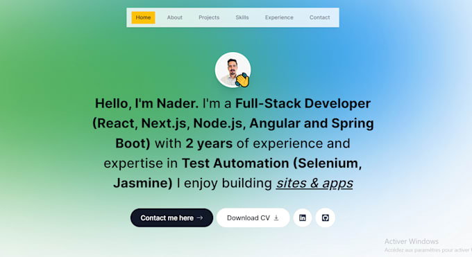 Create responsive portfolio website by Naderrbh | Fiverr