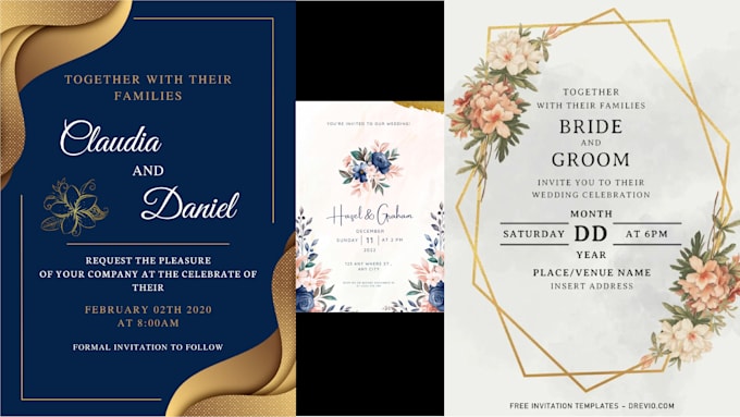 Design an invitation card for your wedding, birthdays etc by Brodbee ...