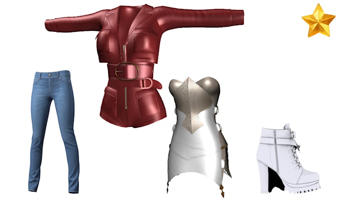 Create second life 3d fashion design 3d clothing model design for your ...