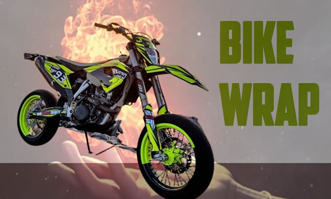 Create custom racing motorcycle bicycle wrap by Noor_a_fati | Fiverr