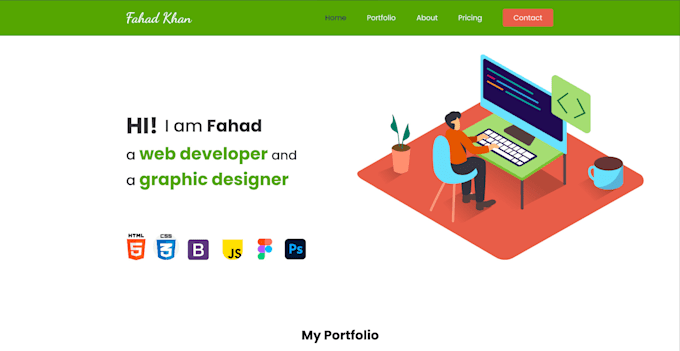 Convert psd, xd, ai, or figma into a website by Fadikhaan | Fiverr