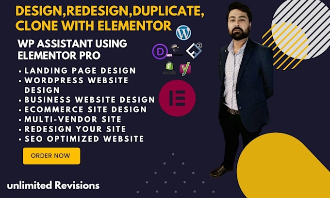 Design, redesign, duplicate, copy clone any web page into elementor pro ...