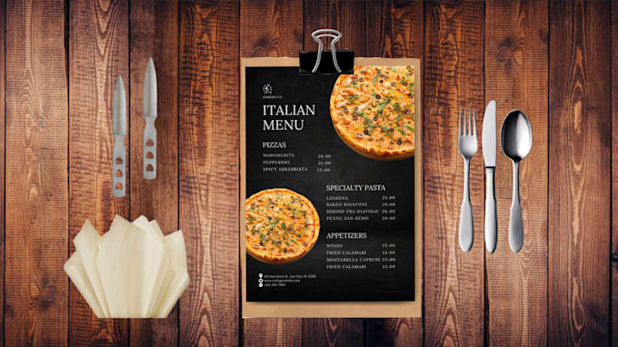 Make restaurant menu card,food menu card, food rate card by ...