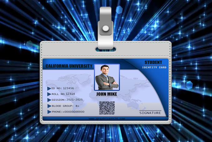 Design premium quality modern and unique id cards by Graphixart24 | Fiverr