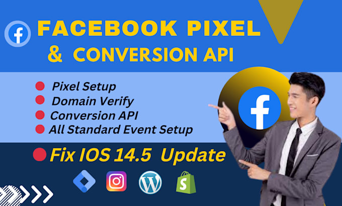 Fix or setup facebook pixel and conversion api for ios 14 update by Mohammed_naim | Fiverr
