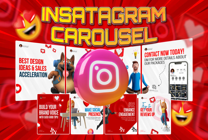 Design attractive instagram carousel posts and creative infographics by ...