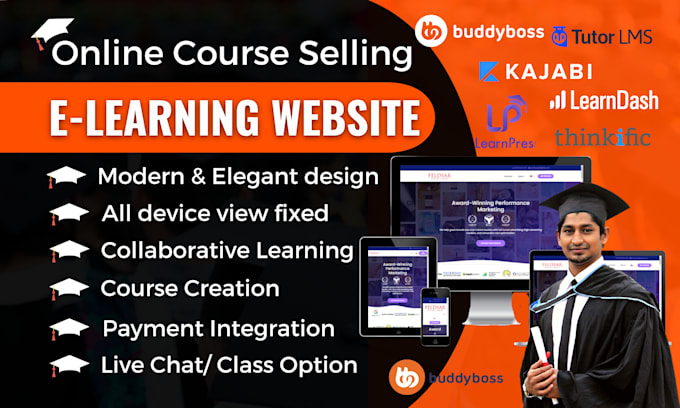 Build an elearning website or wordpress lms website for your online courses by Richard_joshep ...