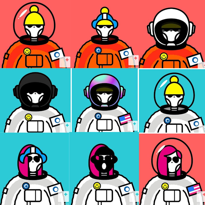 Create unique nft character collection by Realityvlog604 | Fiverr