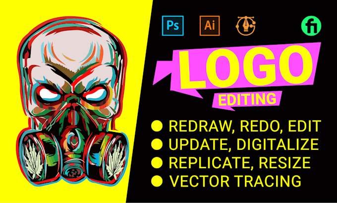 Redraw fix artwork recreate update redo logo edit vector modify psd ai ...