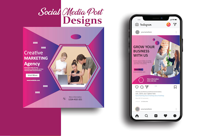 Be your social media post designer, expert post designs by Whynot_shezi ...
